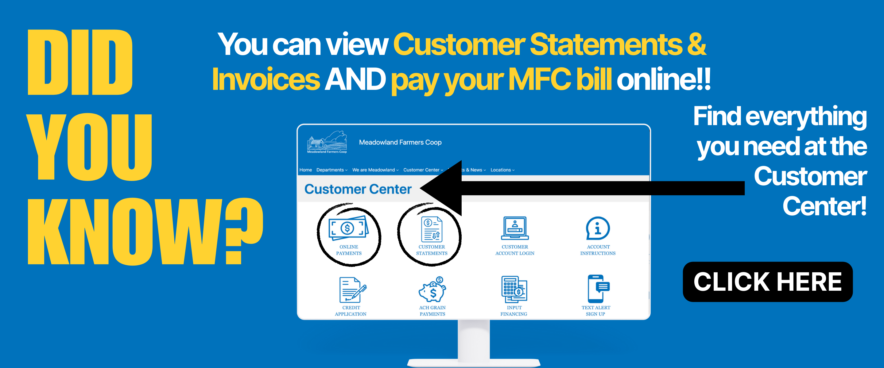 customer statementsonline pay-update – Meadowland Farmers Coop